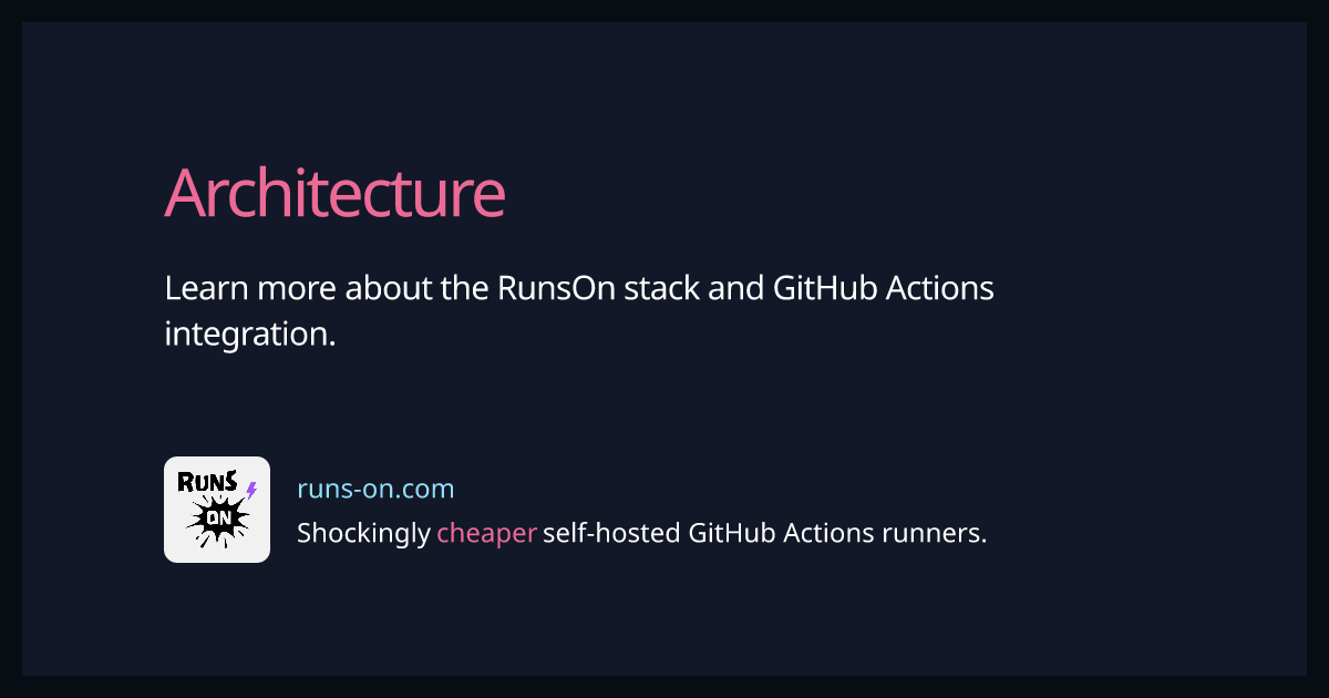 Architecture - RunsOn